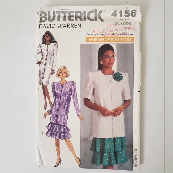 Butterick | Dresses | Butterick 456 Tiered Midi Dress With Puff Sleeves ...